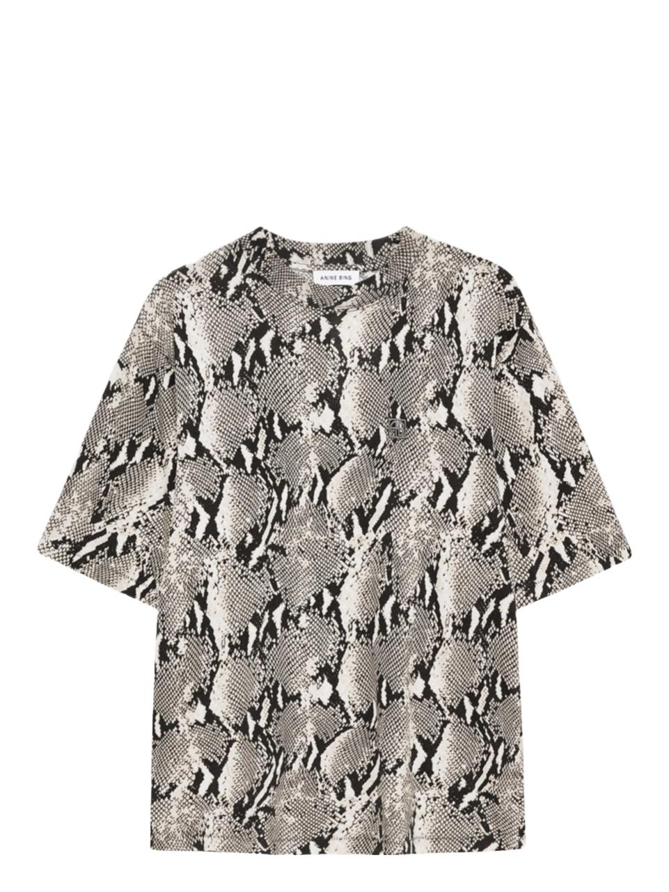 ANINE BING Anine Bing Washed Python Print Relaxed Fit T-Shirt